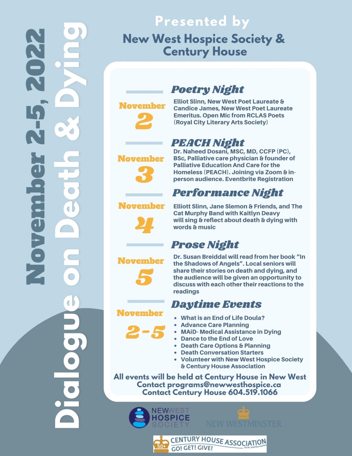 A Dialogue on Death and Dying - Poetry Night - New West Hospice Society